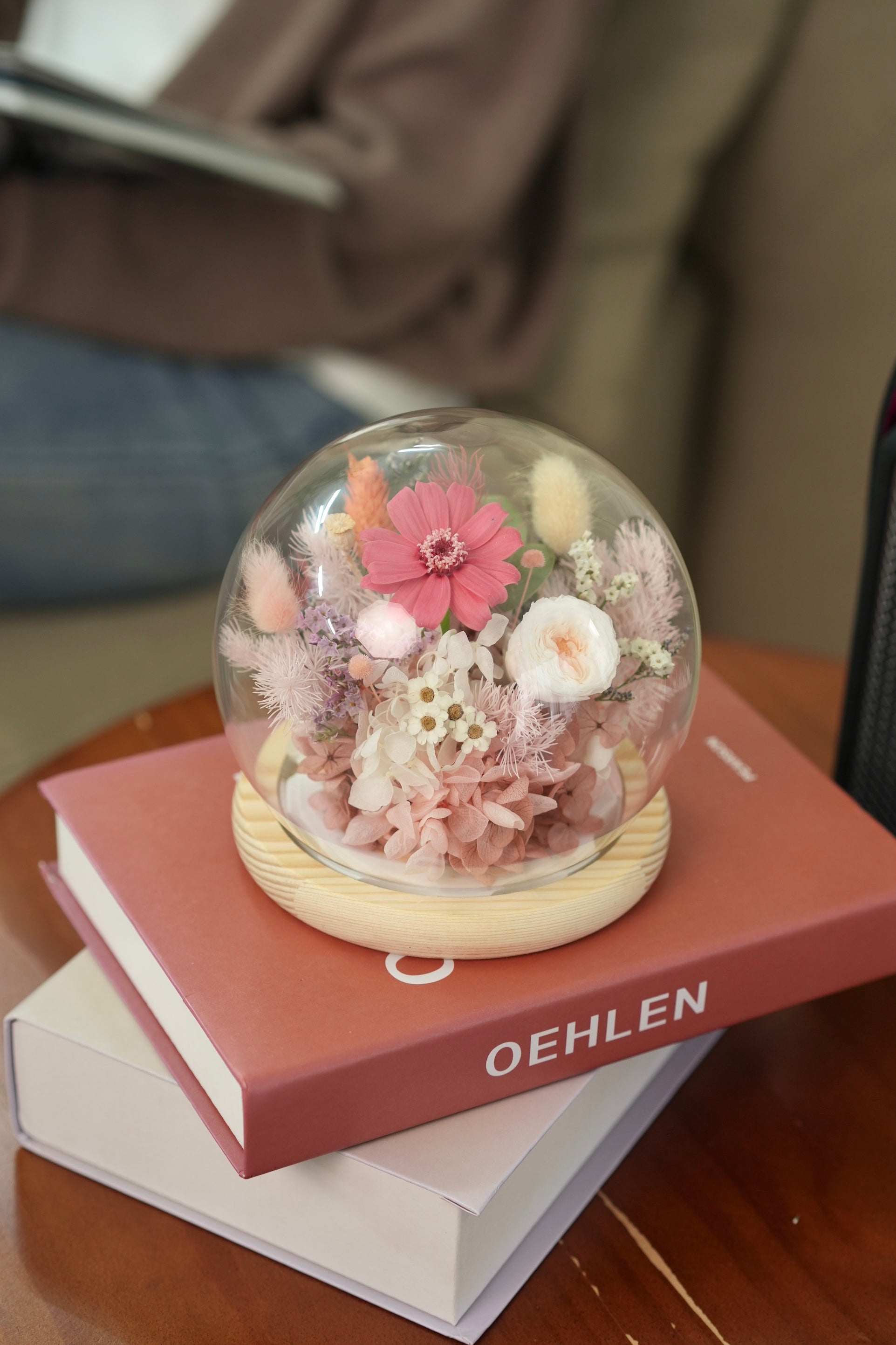 Handmade Preserved Flowers Dome