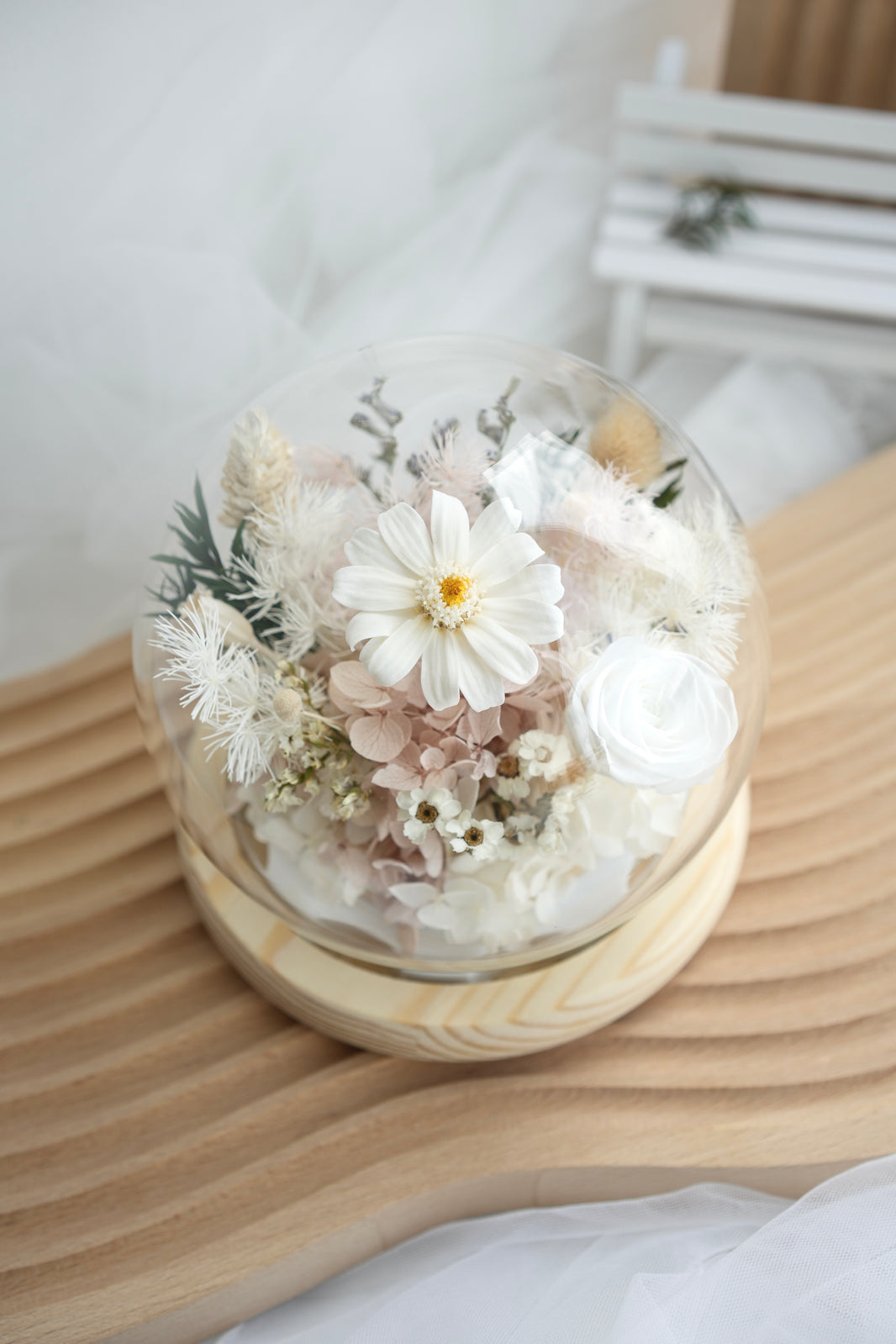 Handmade Preserved Flowers Dome